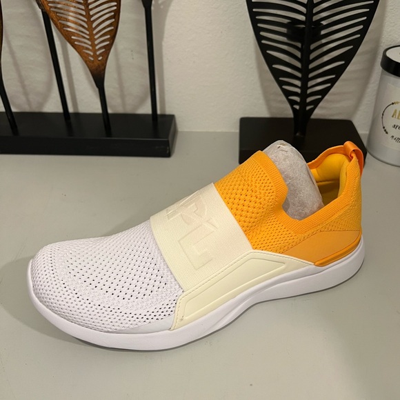 APL | Shoes | Apl White And Orange Slipon Sneakers Mens Techloom Size ...